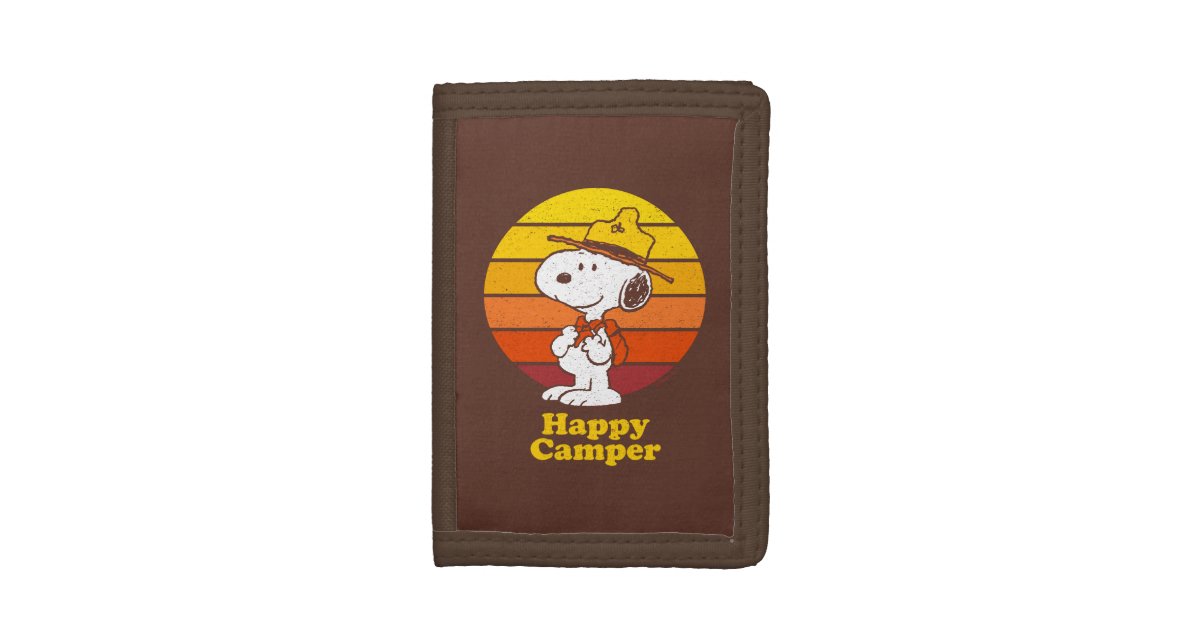 Snoopy | Beagle Scout - Happy Camper Trifold Wallet | Zazzle