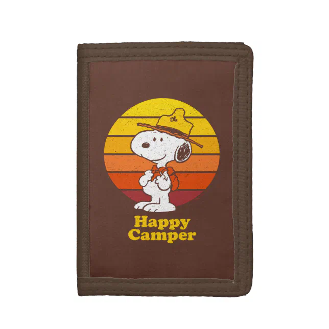 Snoopy | Beagle Scout - Happy Camper Trifold Wallet | Zazzle