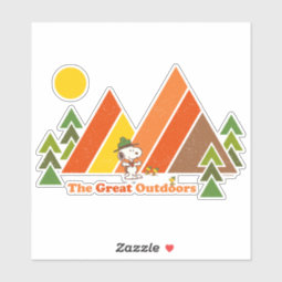 Snoopy | Beagle Scout - The Great Outdoors Sticker | Zazzle
