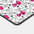 Snoopy Black & Magenta Pattern Desk Mat | Zazzle