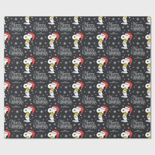 Snoopy Chalkboard Merry Christmas Wrapping Paper | Zazzle