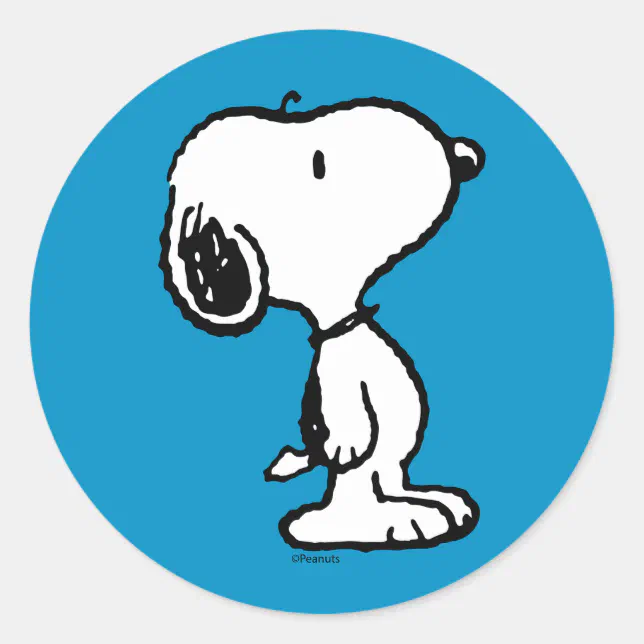 Snoopy Classic Comics Classic Round Sticker | Zazzle