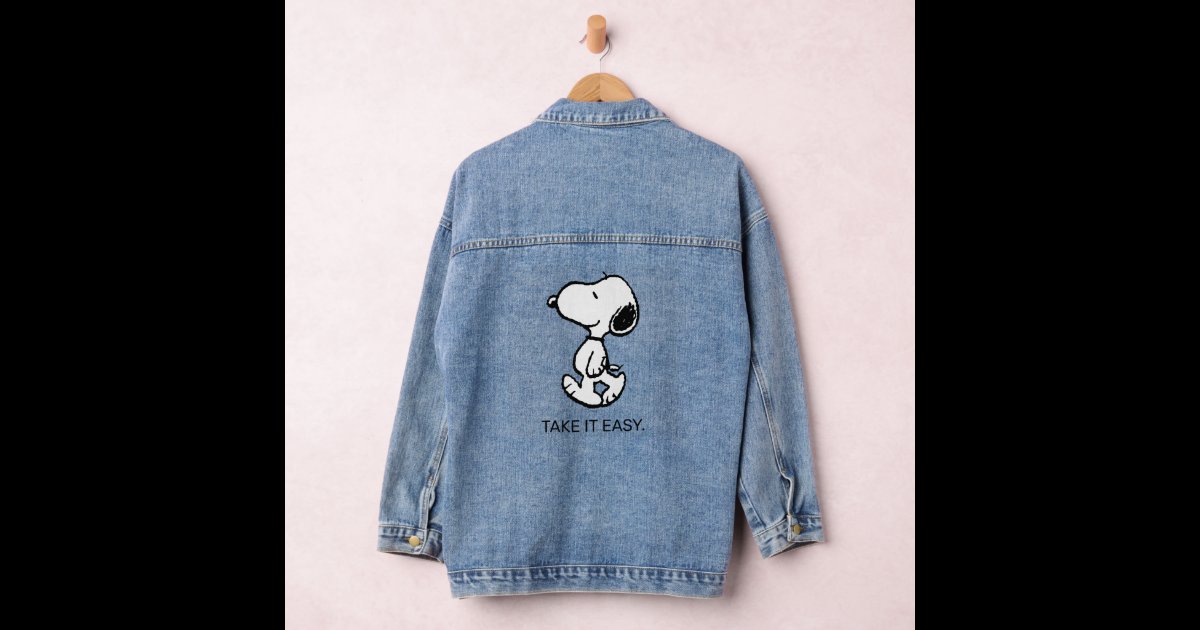 Snoopy Classic Comics Denim Jacket | Zazzle