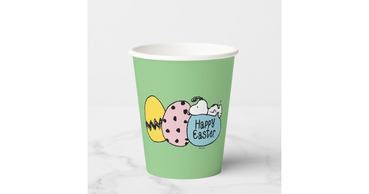 Snoopy - Happy Easter Paper Cups | Zazzle