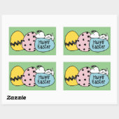 Snoopy - Happy Easter Rectangular Sticker | Zazzle