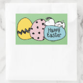 Snoopy - Happy Easter Rectangular Sticker | Zazzle