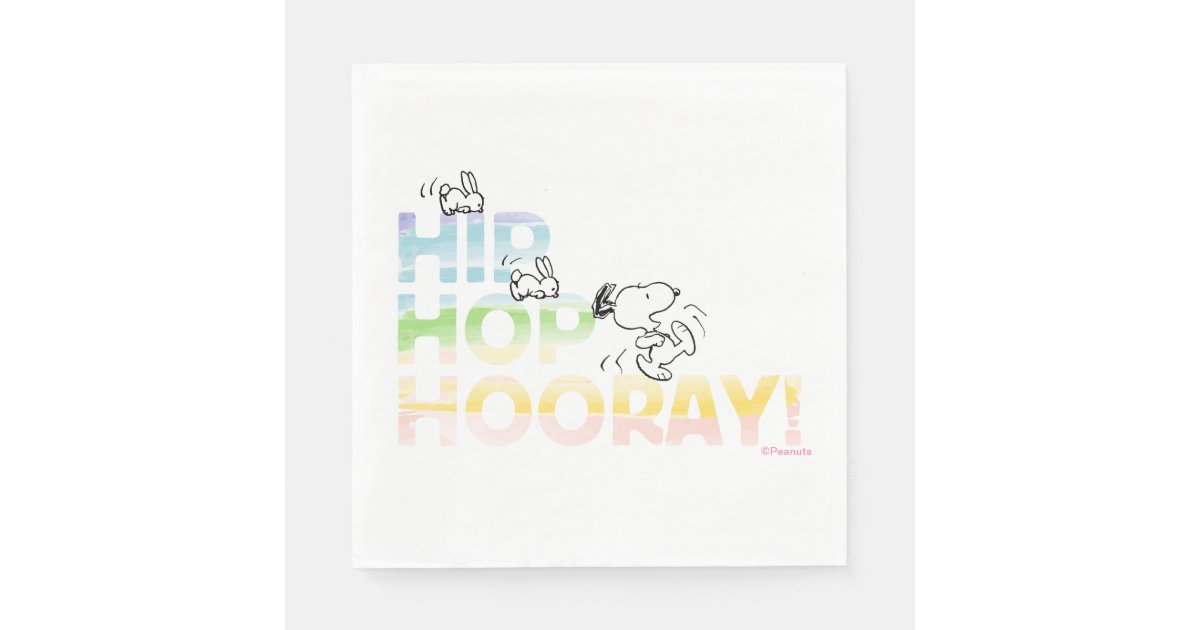 Snoopy Hip Hop Hooray Easter Napkins | Zazzle