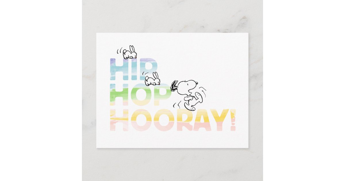 Snoopy Hip Hop Hooray Easter Postcard | Zazzle