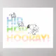 Snoopy Hip Hop Hooray Easter Poster | Zazzle