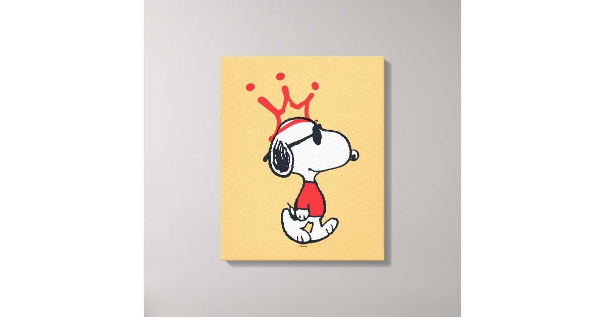 Snoopy - Joe Cool Crown Canvas Print | Zazzle