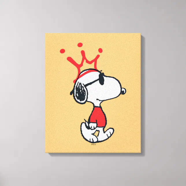 Snoopy - Joe Cool Crown Canvas Print | Zazzle