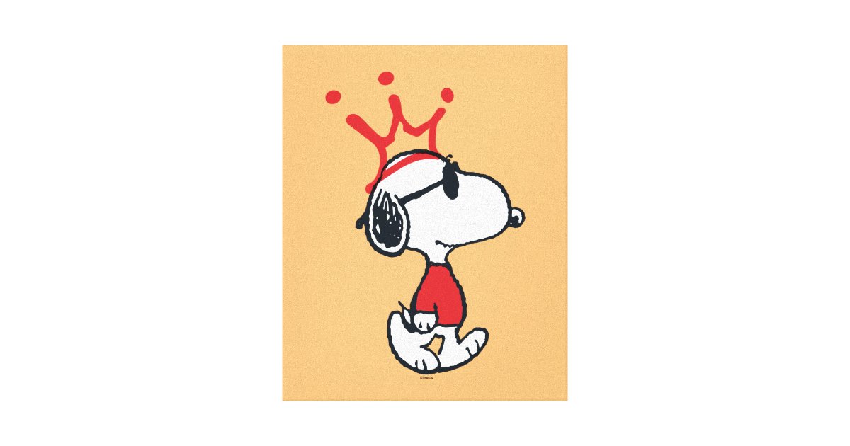 Snoopy - Joe Cool Crown Canvas Print | Zazzle