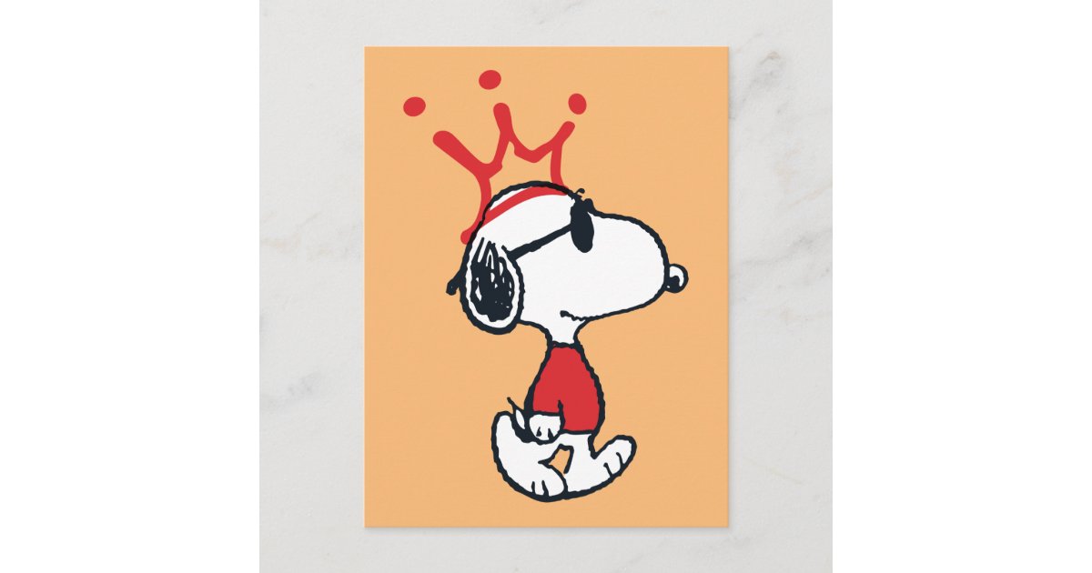 Snoopy - Joe Cool Crown Postcard | Zazzle