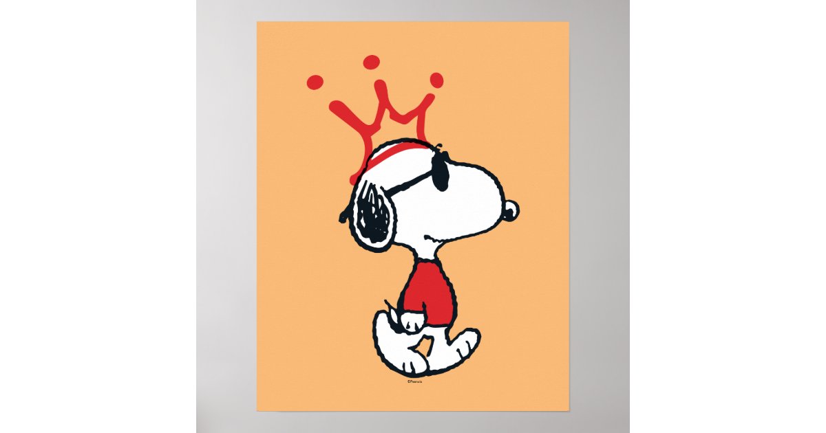 Snoopy - Joe Cool Crown Poster | Zazzle