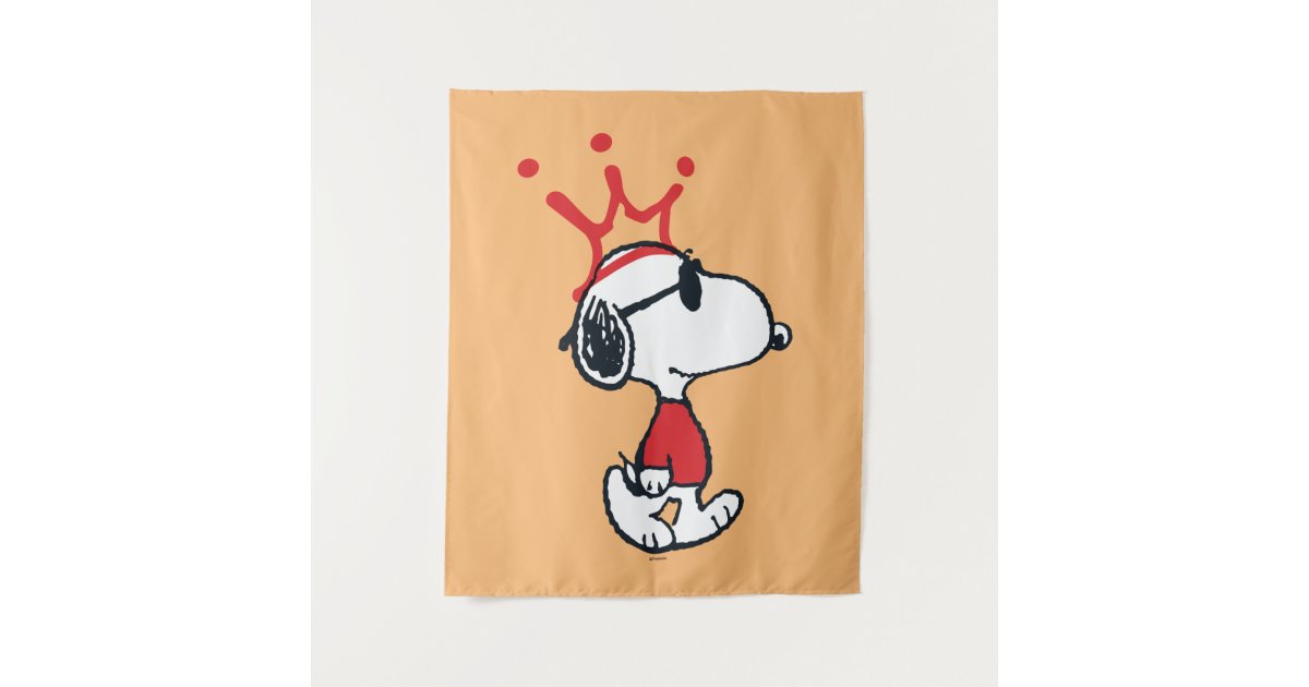 Snoopy - Joe Cool Crown Tapestry | Zazzle