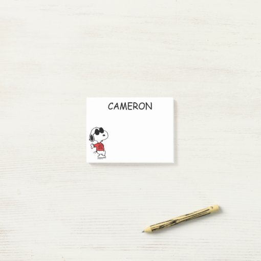 Snoopy "Joe Cool" Standing Post-it Notes | Zazzle