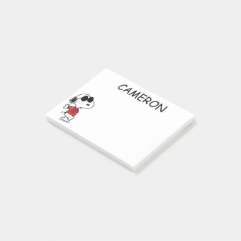 Snoopy "Joe Cool" Standing Post-it Notes | Zazzle