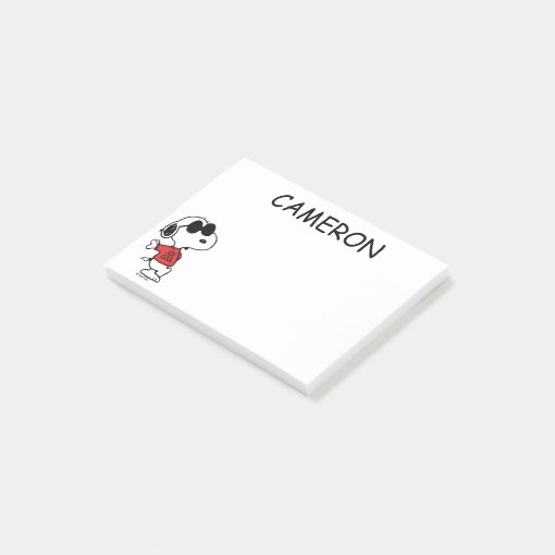 Snoopy "Joe Cool" Standing Post-it Notes | Zazzle