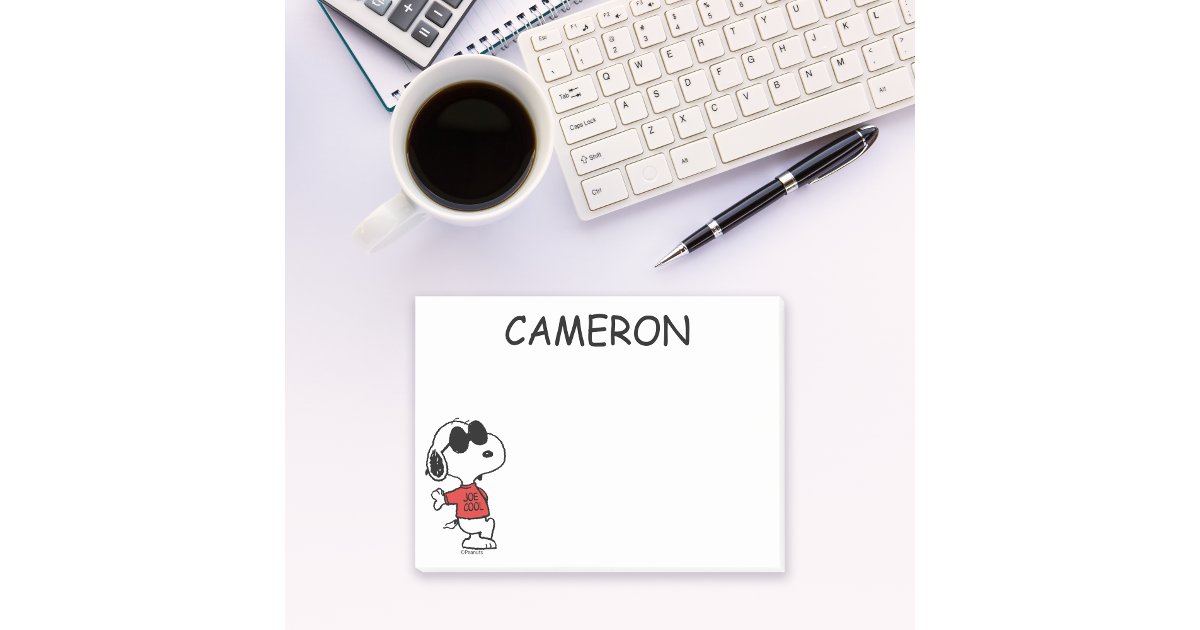 Snoopy "Joe Cool" Standing Post-it Notes | Zazzle