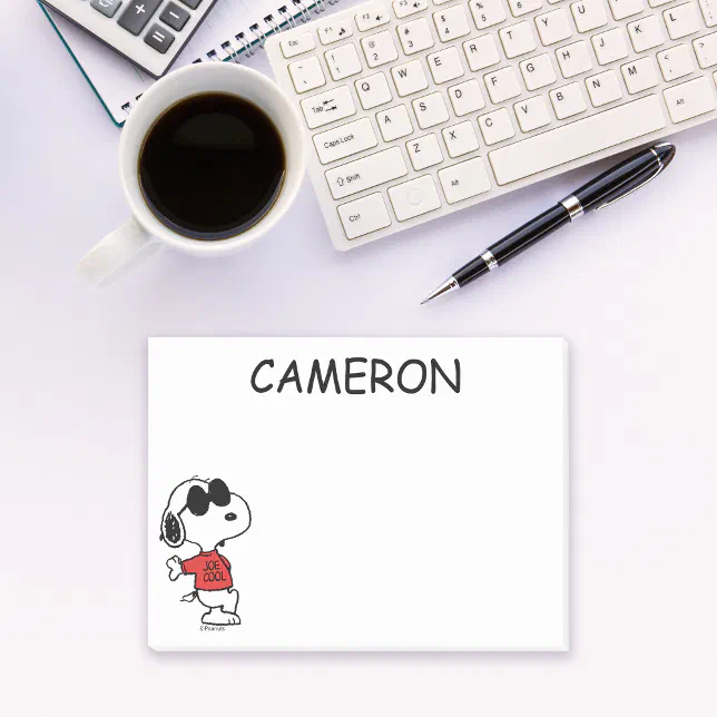 Snoopy "Joe Cool" Standing Post-it Notes | Zazzle