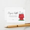Snoopy Peanuts Baby Shower | Diaper Raffle Enclosure Card | Zazzle