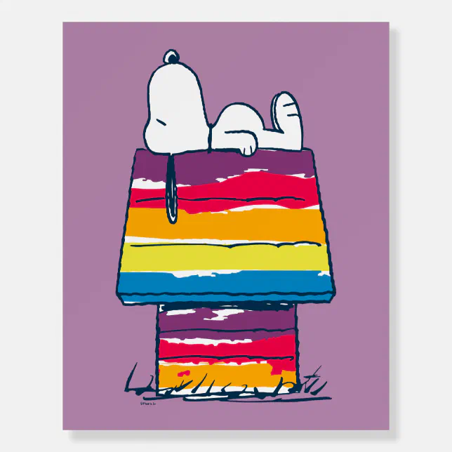 Snoopy | Rainbow Dog House Foam Board | Zazzle