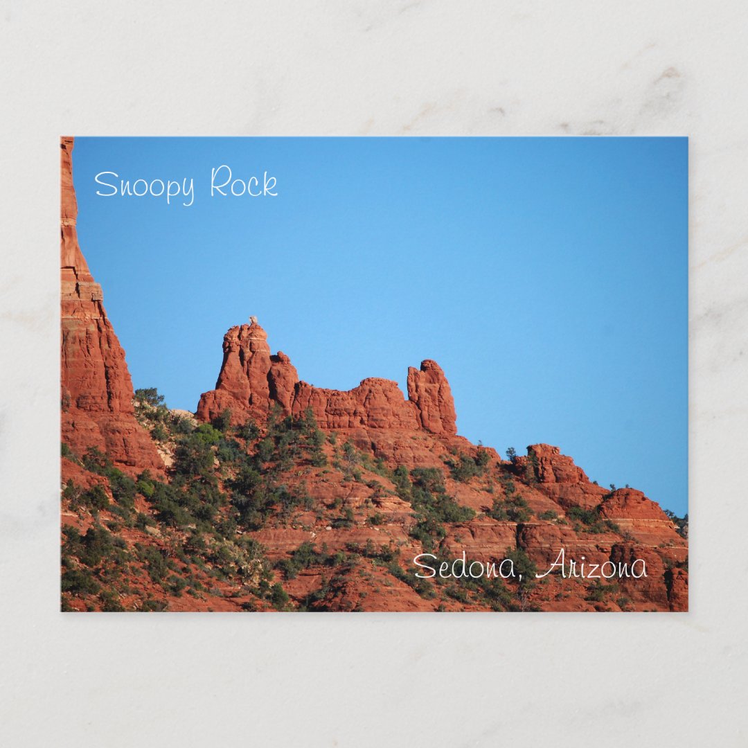 Snoopy Rock: Sedona, Arizona Postcard | Zazzle