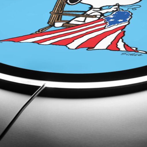 Snoopy Sewing 4th of July Flag LED Sign | Zazzle