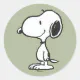 Snoopy Smile Giggle Laugh Classic Round Sticker | Zazzle