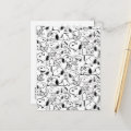 Snoopy Smile Giggle Laugh Pattern Postcard | Zazzle