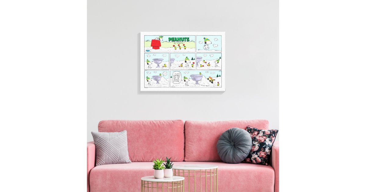 Snoopy & The Zamboni Crew Canvas Print | Zazzle