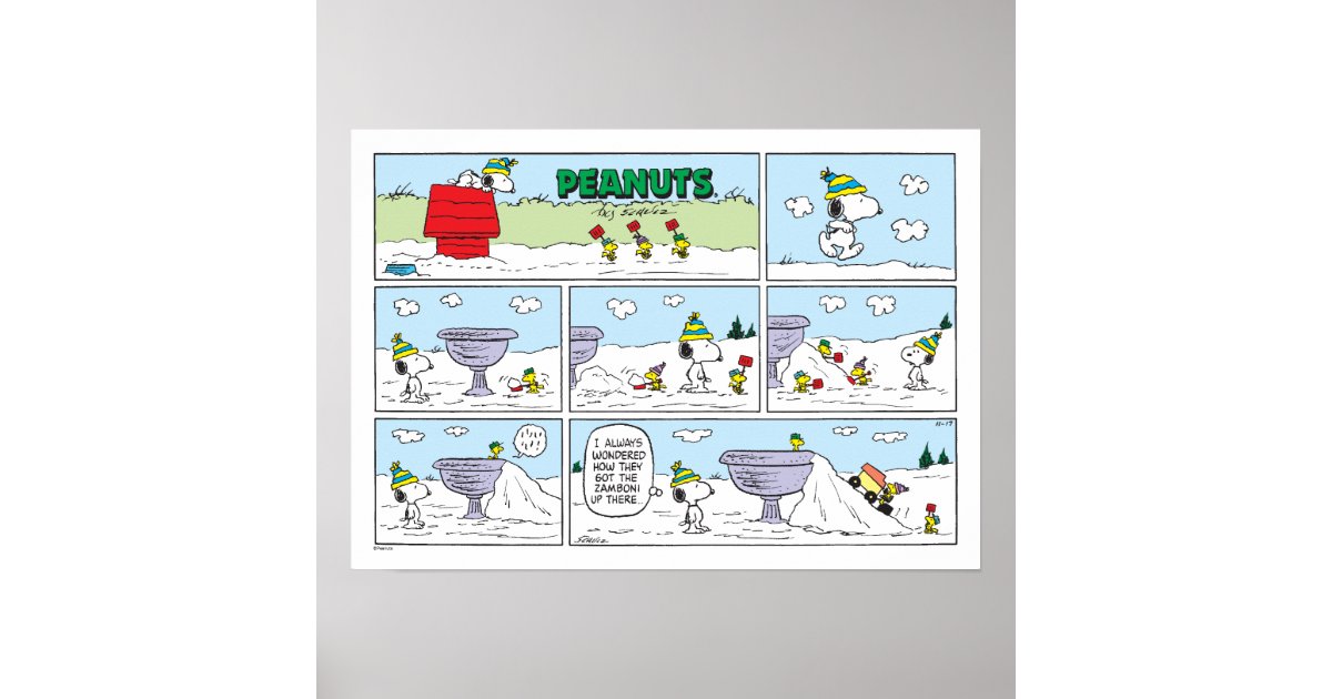 Snoopy & The Zamboni Crew Poster | Zazzle