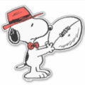 Snoopy Varsity Sports Football Sticker | Zazzle