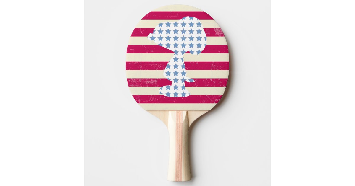 Snoopy Vintage Stars & Stripes Ping Pong Paddle | Zazzle