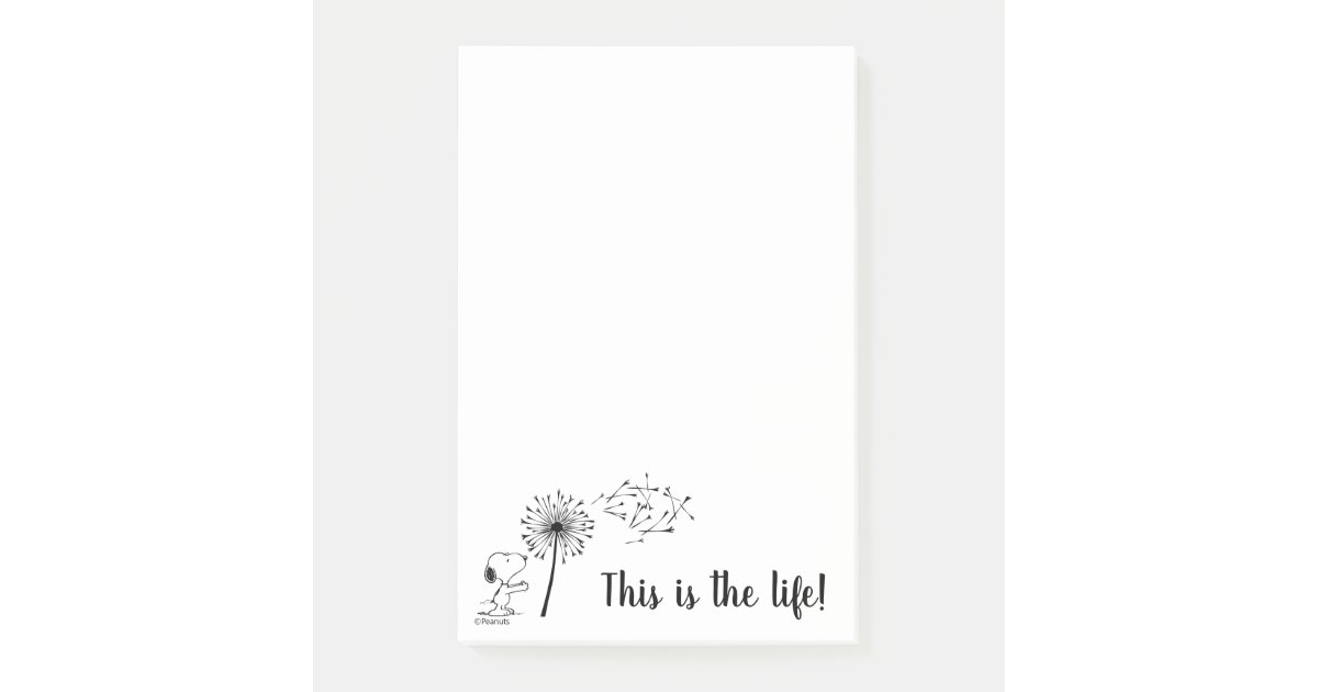 Snoopy With Dandelion Post-it Notes | Zazzle