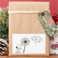 Snoopy With Dandelion Rectangular Sticker | Zazzle