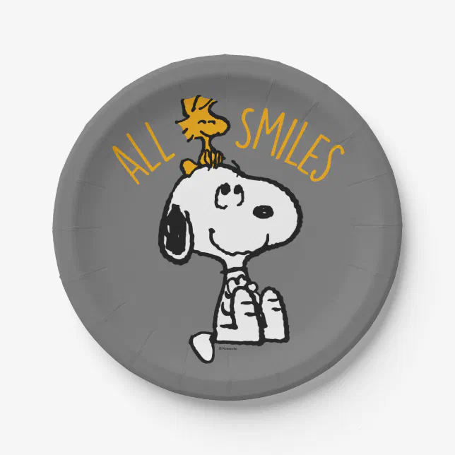 Snoopy & Woodstock - All Smiles Paper Plates | Zazzle
