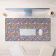 Snoopy & Woodstock Flower Pattern Desk Mat | Zazzle