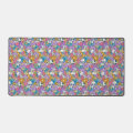 Snoopy & Woodstock Flower Pattern Desk Mat | Zazzle