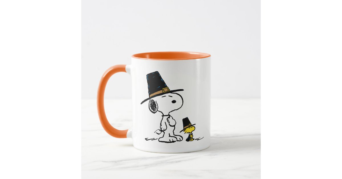 Snoopy & Woodstock Pilgrim Mug | Zazzle