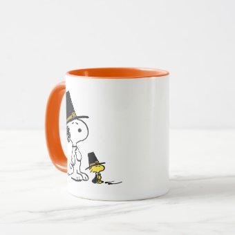 Snoopy & Woodstock Pilgrim Mug | Zazzle