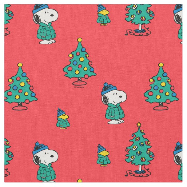 Woodstock Fun Pattern Fabric | Zazzle