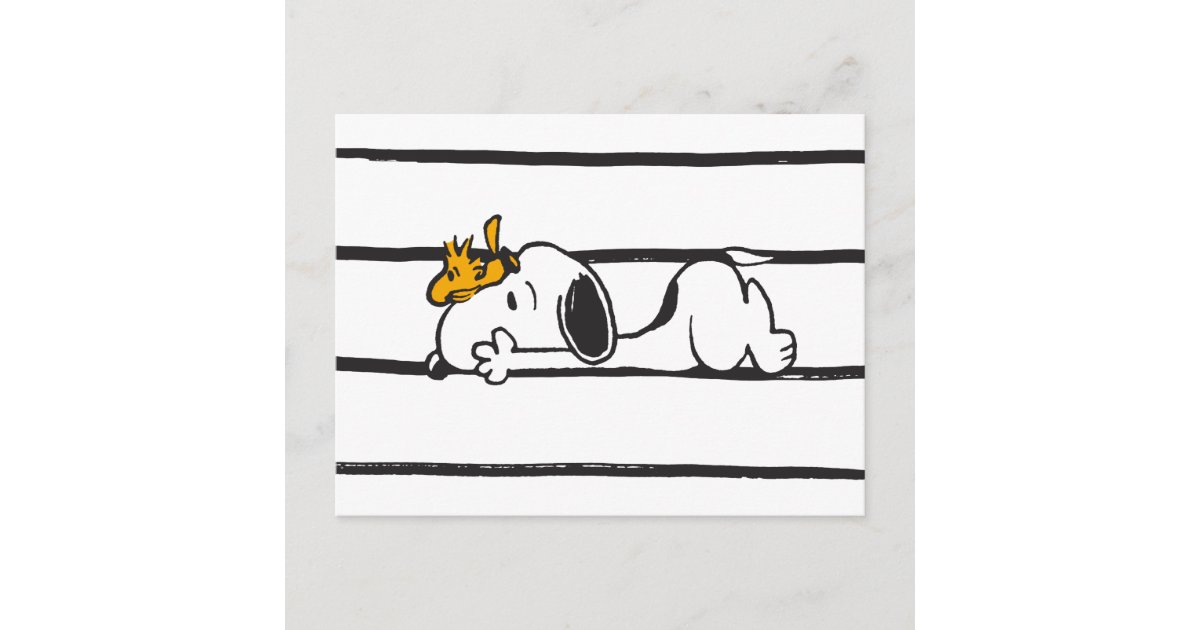 Snoopy & Woodstock | Smile Giggle Laugh Postcard | Zazzle