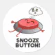 Snooze Button Funny Sleeping Pun Classic Round Sticker | Zazzle