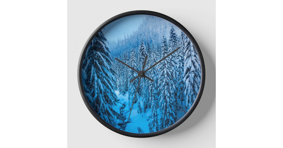 Snoqualmie Pass, Washington State. Clock | Zazzle