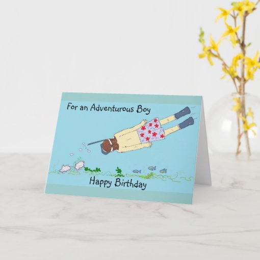 Snorkeling Birthday Card | Zazzle