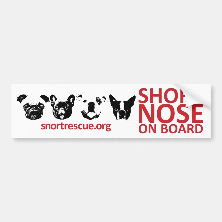 SNORT Short Nose Onboard Bumper Sticker | Zazzle