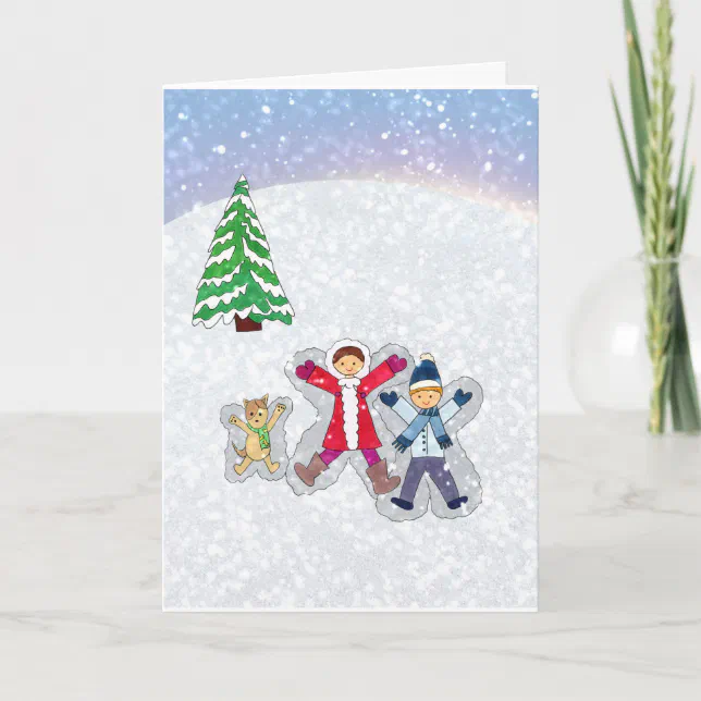 Snow Angels Greeting Card | Zazzle