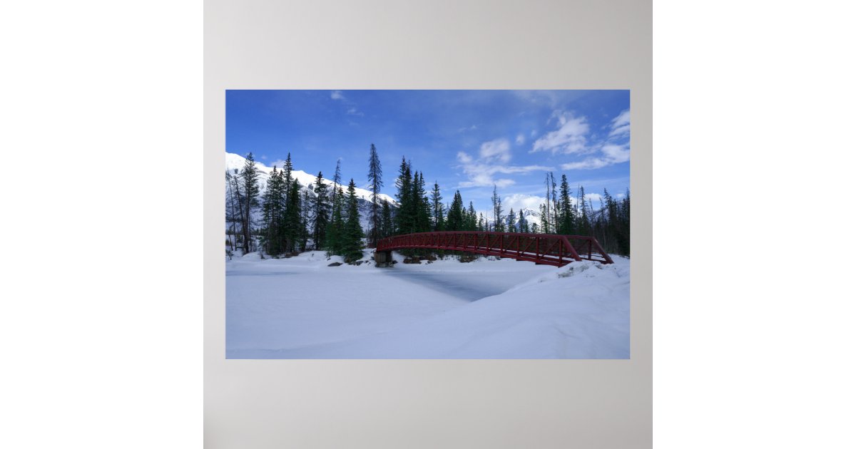 Snow At The Simpson River Trailhead Kootenay River Poster | Zazzle