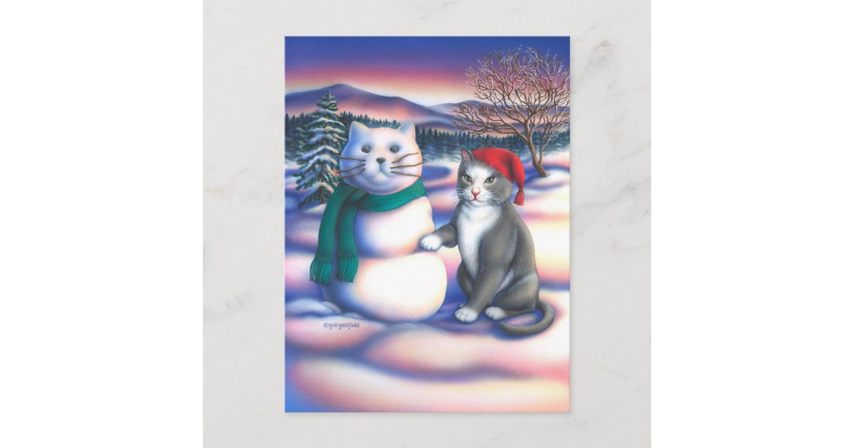 Snow Cats Postcard | Zazzle